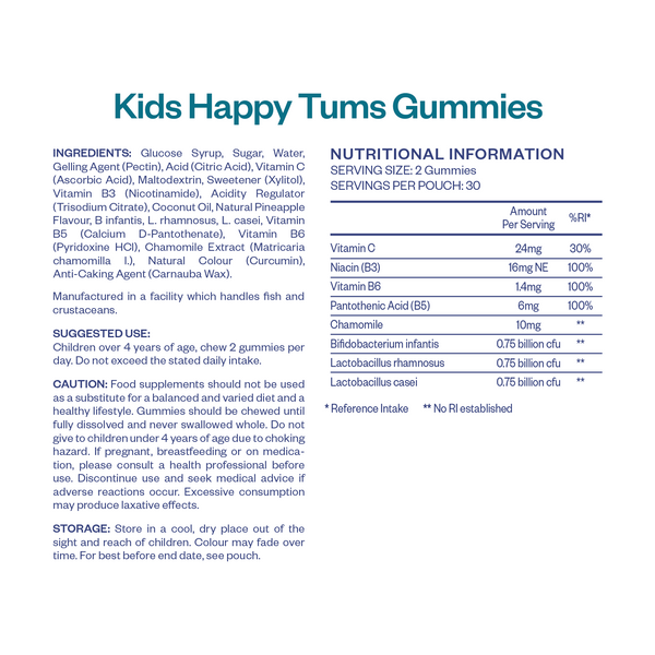 Kids Happy Tums Gummies | 30 Days Supply £5 – Sealions