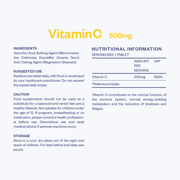 Vitamin C (500mg) Tablets | 1 Year Supply £5 – Sealions